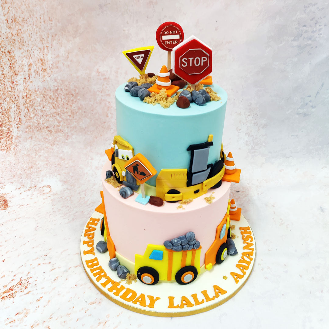 Construction Birthday Road Cake I Made A Construction Cake! : R/Baking